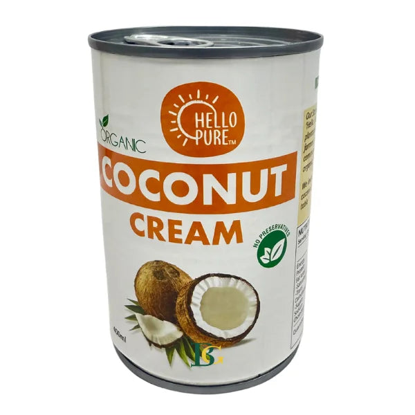 Hello Pure Organic Coconut Cream - 400ml – Basmati Grocery Mart